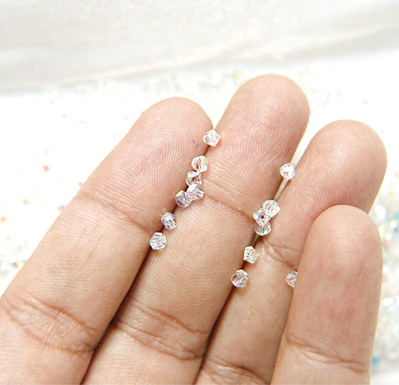 3mm Swarovski CRYSTAL AB Beads 5020 Faceted Helix Bead | Etsy