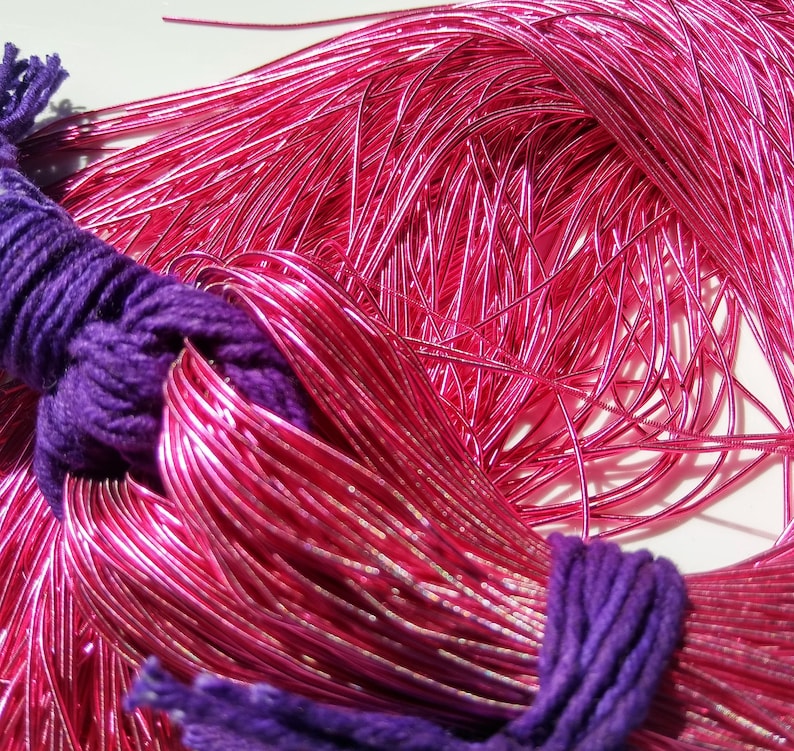 MAGENTA Metallic French Wire Bullion Wire Gimp Wire | Etsy