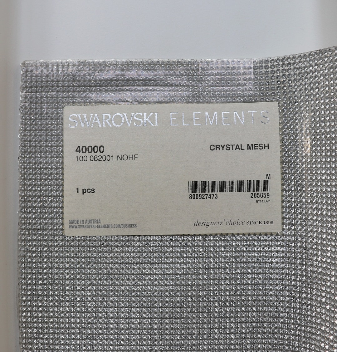Swarovski Crystal Mesh Standard Sheet in Crystal (40000) 500x200mm ...
