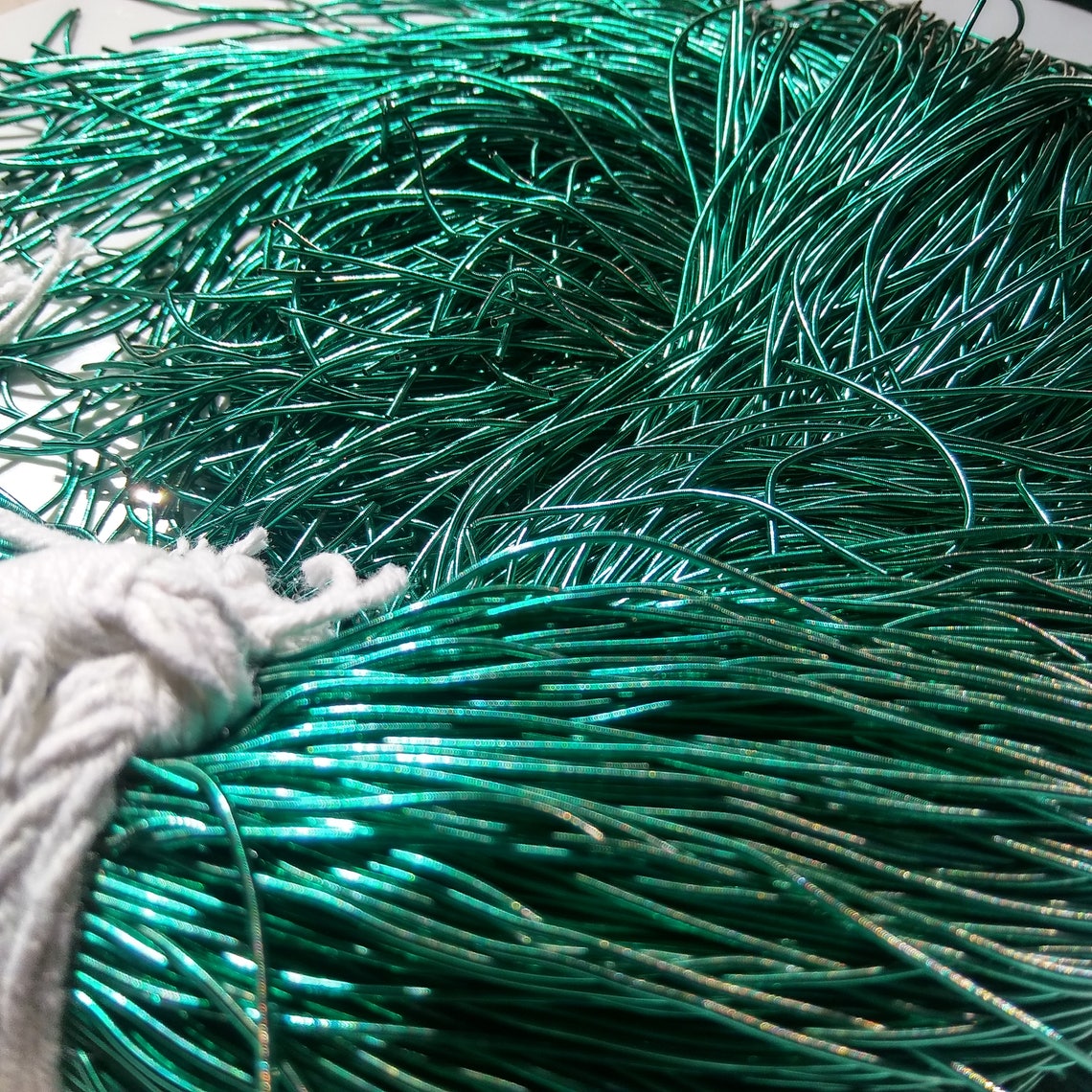 Teal Green Metallic French Wire, Bullion Gimp Wire, Embroidery Material ...