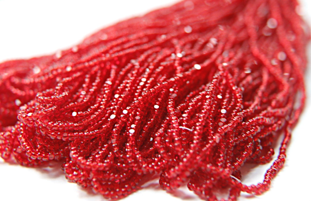 11/0 Light Siam Charlotte Cut Glass Beads, 2.0mm Jewelry Supply - Etsy