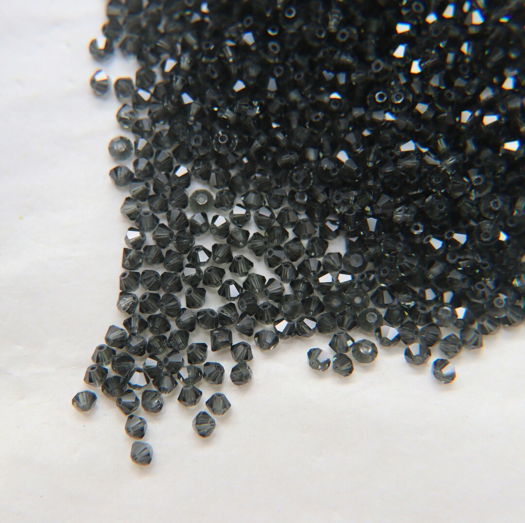 3mm Graphite Swarovski Bicone Beads, Jewelry Supplies - Etsy
