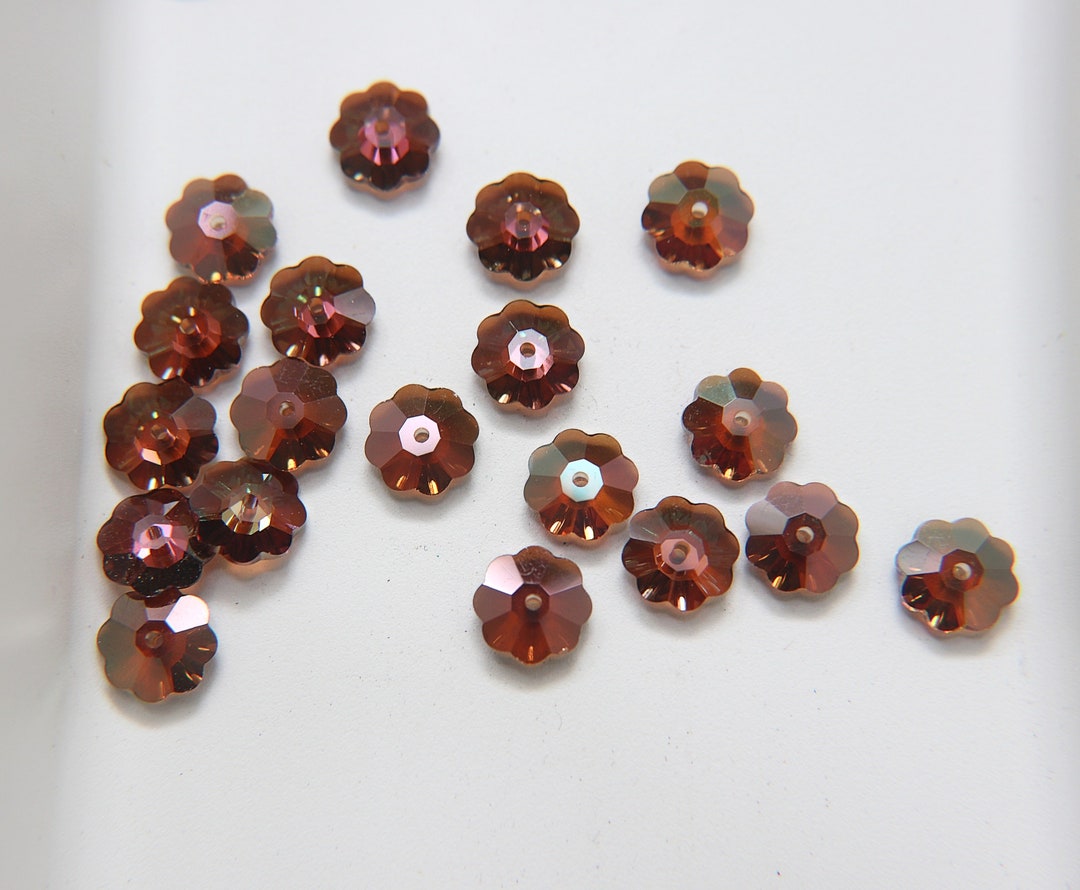 Preciosa Crystal Venus Flower Beads, Vintage Findings - Etsy