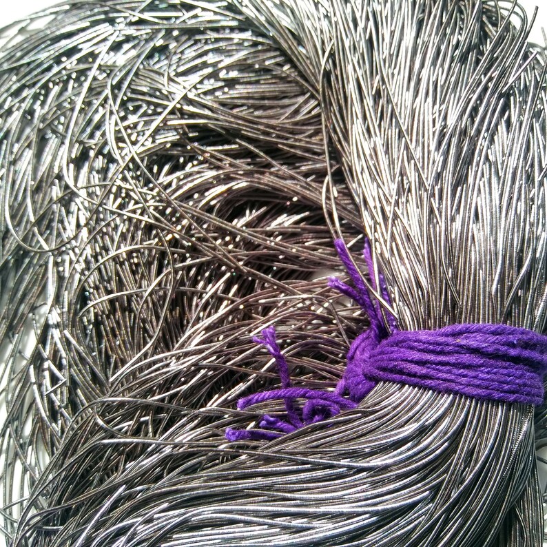GRAY Metallic French Wire Bullion Wire Gimp Wire - Etsy