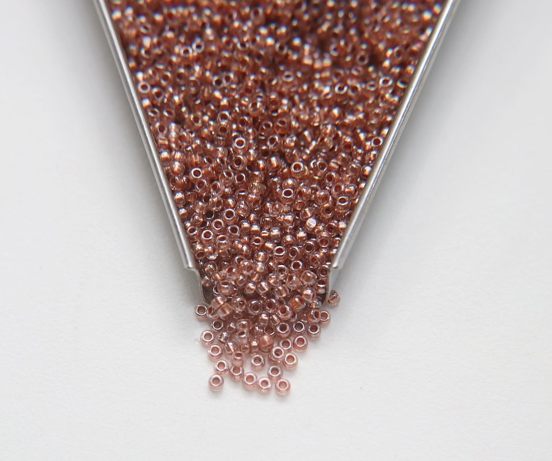 11/0 True Cuts Charlotte Beads Crystal Luster Rose Gold Lined PREMIUM ...