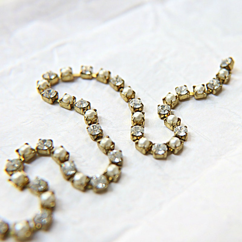 Rhinestone Chain - Etsy