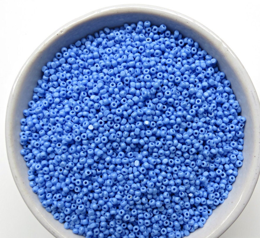 11/0 Charlotte Cut Beads 2 MM Light Sapphire Opaque | Etsy