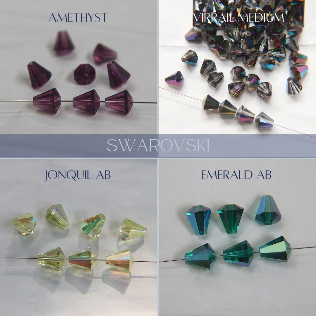 Vintage Swarovski Crystal Cone Beads 7x8mm, Jewelry Making - Etsy