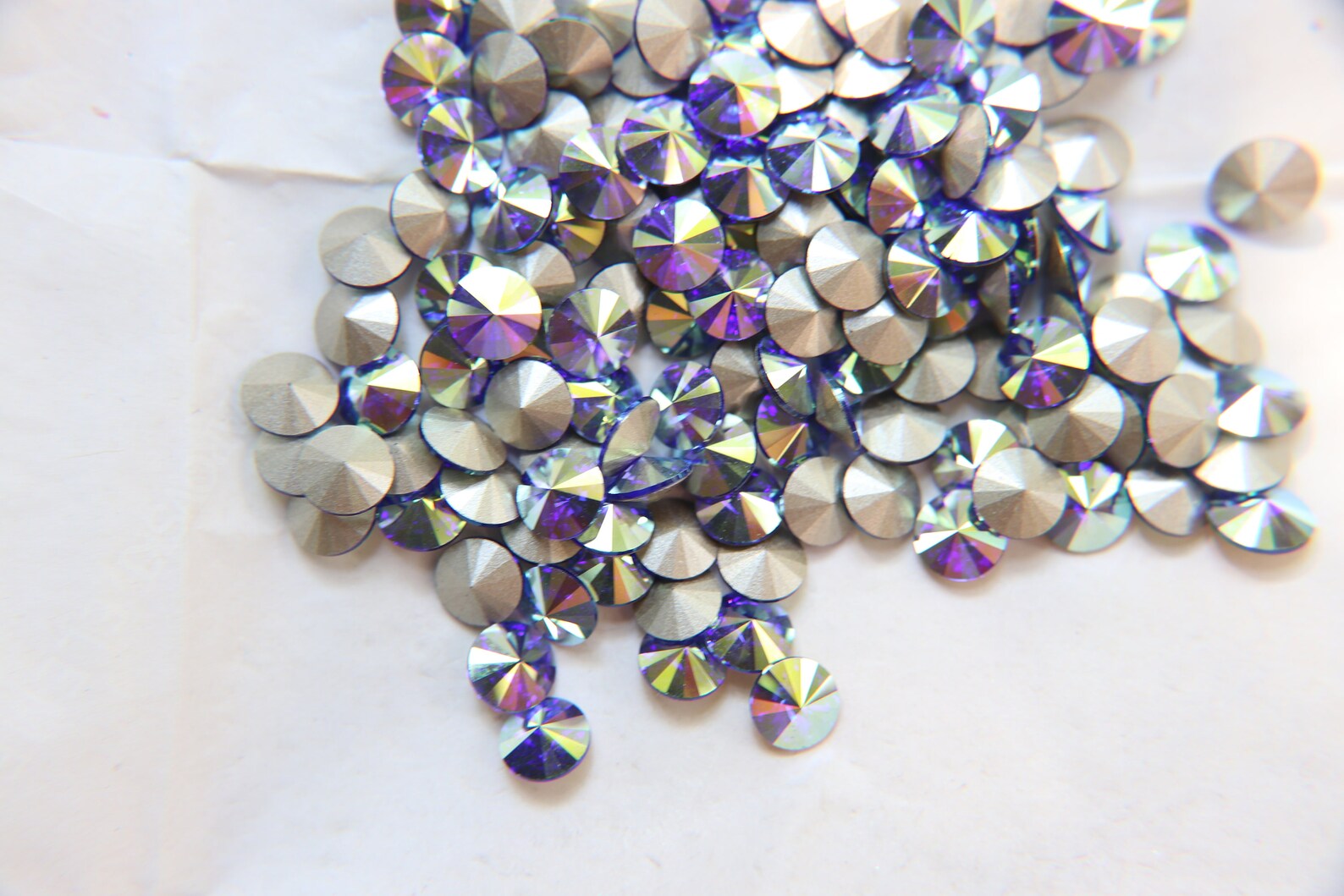 8 Mm Swarovski 1122 Rivoli Crystal Foiled in 13 Colours 6/12/72/144 ...