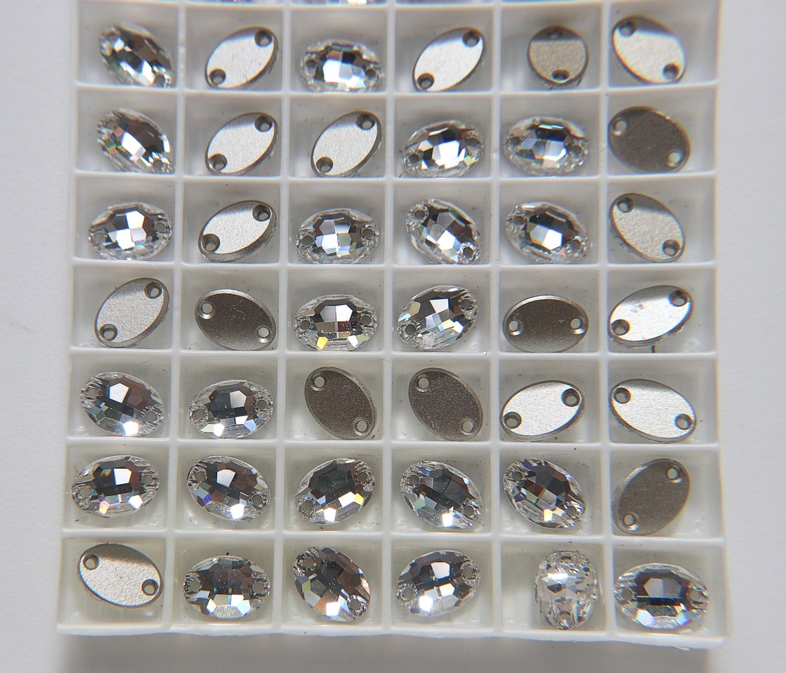 Swarovski Crystal Sew-on Bead, Oval 10x7mm, DIY Jewelry, Embroidery ...