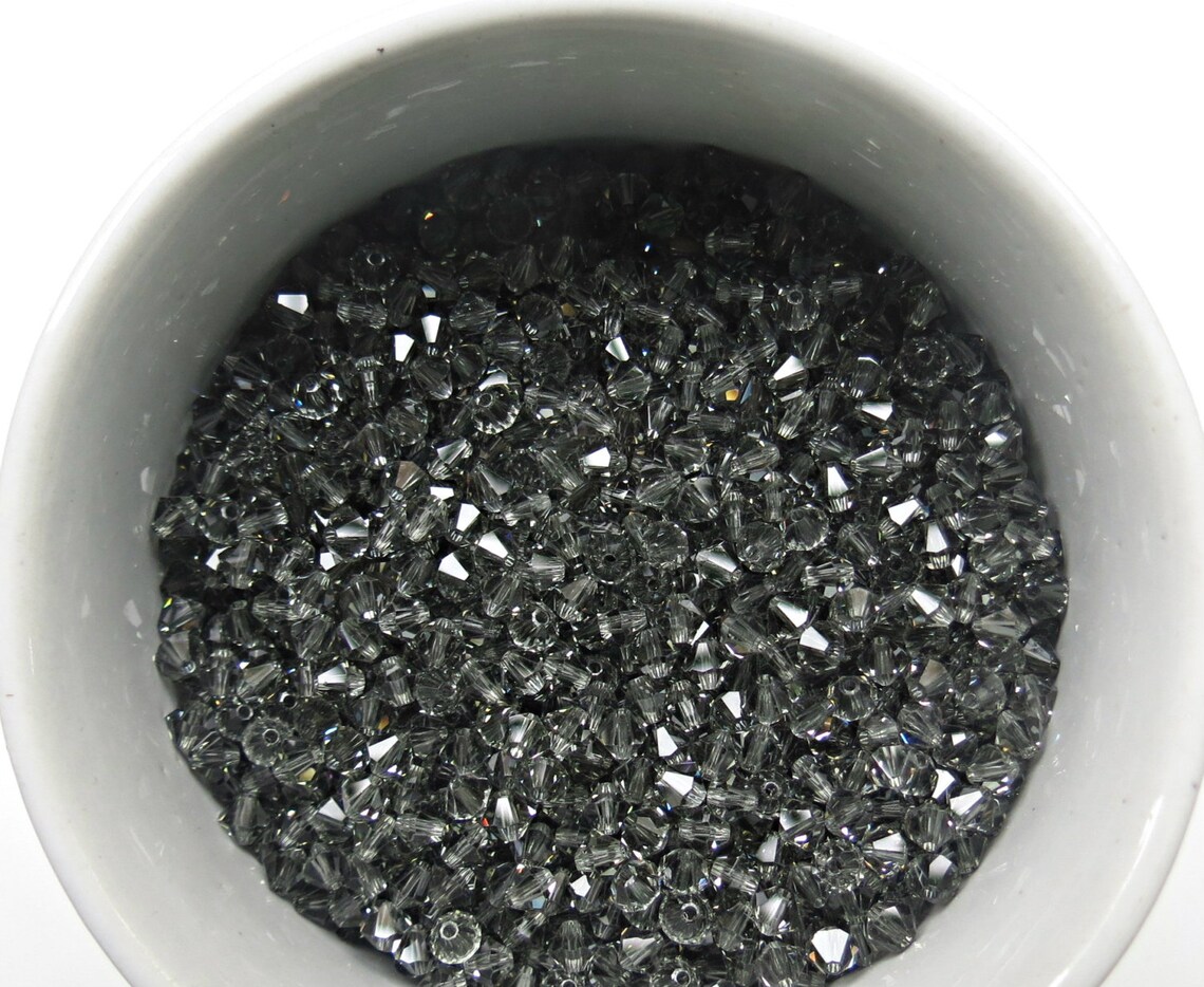 2.5mm Black Diamond Swarovski Bicone Xillion Cuts | Etsy