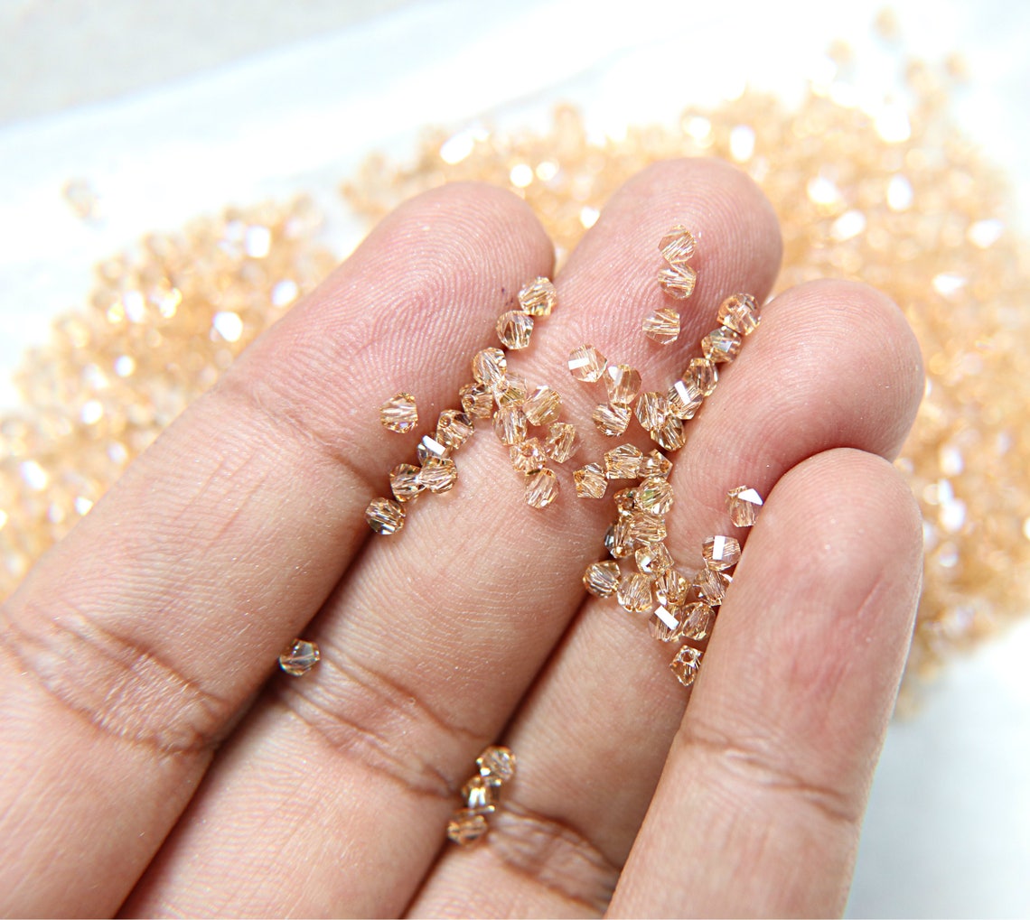 3mm Swarovski Crystal Golden Shadow Beads 5020 Faceted Helix | Etsy