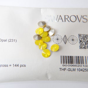 8 Mm Swarovski 1122 Rivoli Crystal Foiled in 13 Colours 6/12/72/144 ...