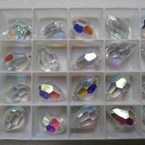 Vintage Swarovski Crystal Drops 12 X 20 MM Fancy Crystal Drops 1/5 ...