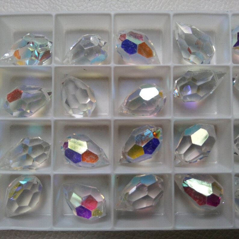 Vintage Swarovski Crystal Drops, 12x20mm, Jewelry Making Findings - Etsy