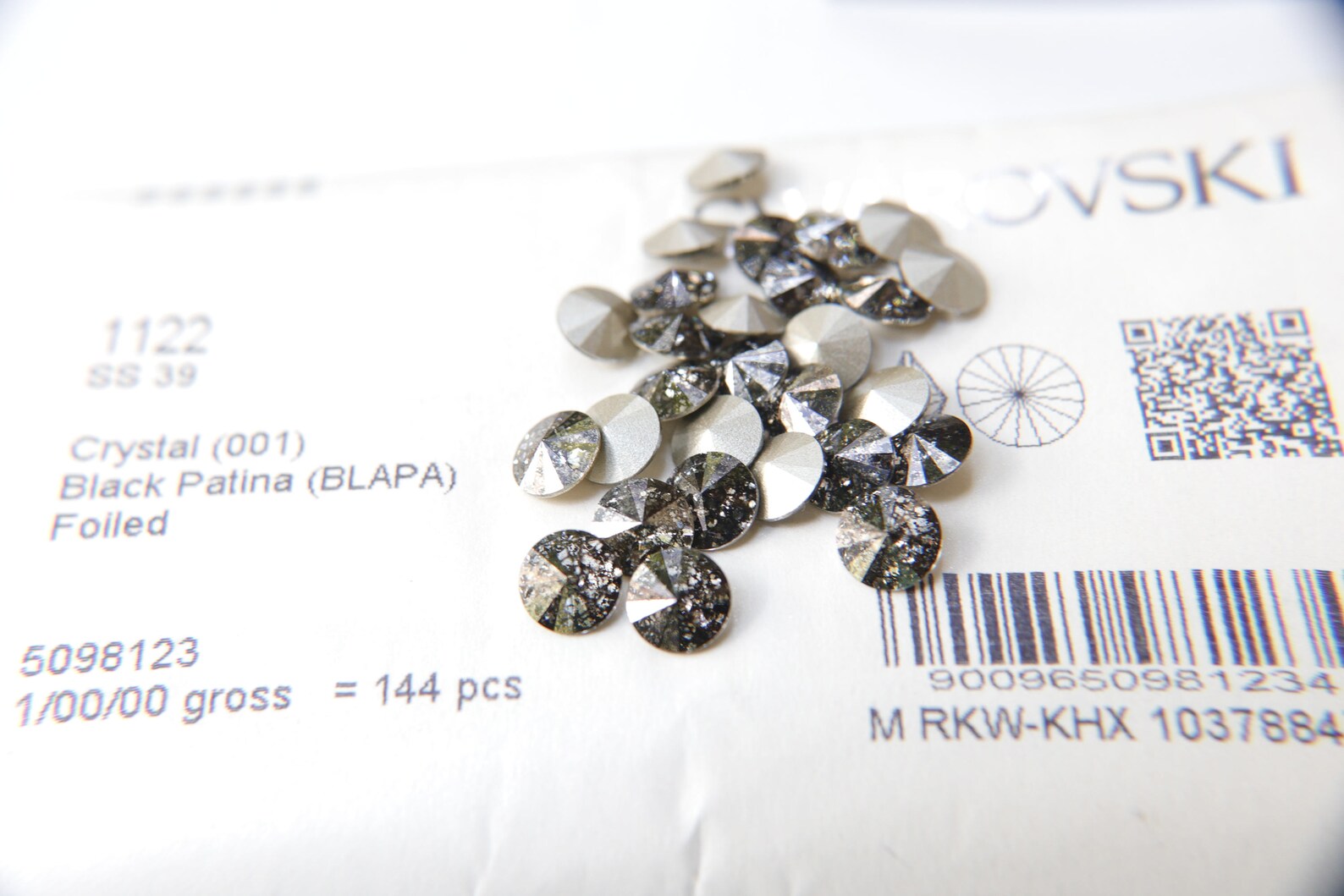 8 Mm Swarovski 1122 Rivoli Crystal Foiled in 13 Colours 6/12/72/144 ...