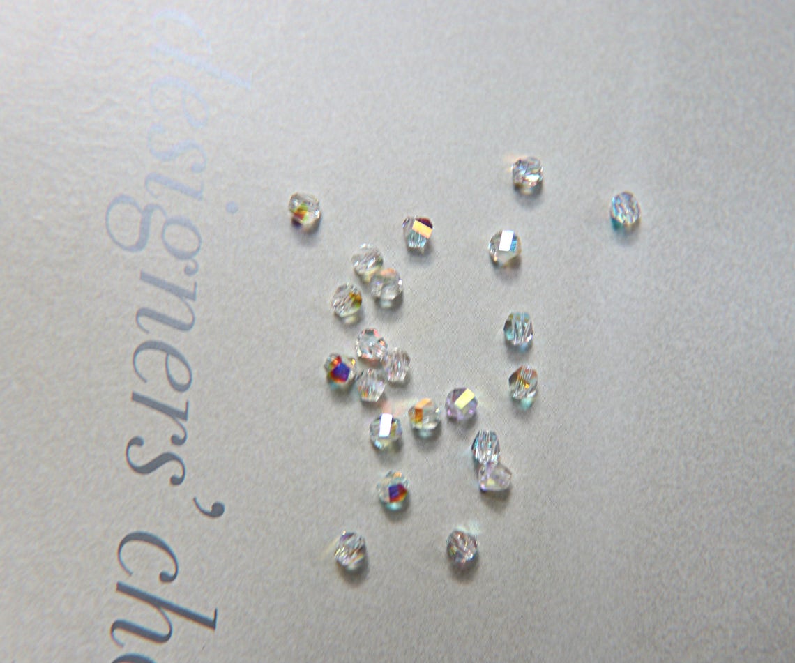 3mm Swarovski CRYSTAL AB Beads 5020 Faceted Helix Bead | Etsy
