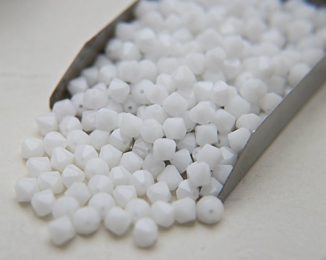 6mm Swarovski White Alabaster Bicone Beads, Jewelry Making Supplies - Etsy