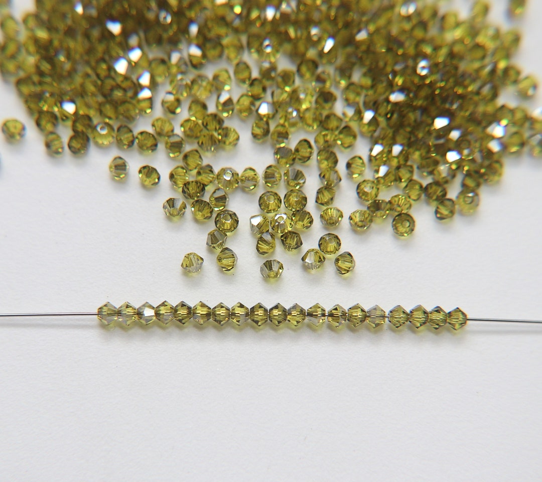 3mm Citrine Satin Swarovski Bicone Beads, Jewelry Making Supplies - Etsy