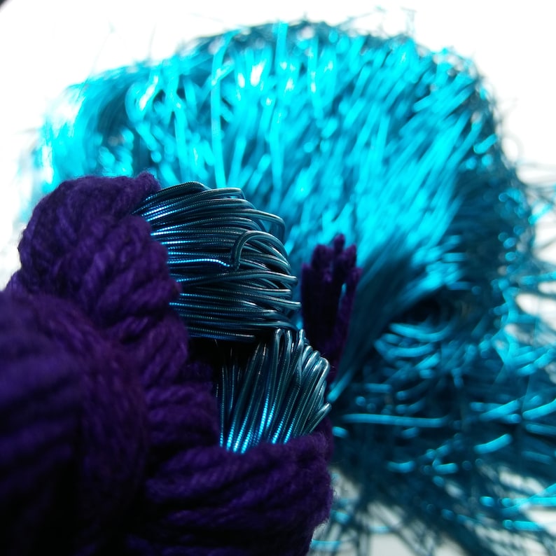 Deep Sky Blue Metallic French Wire, Bullion Gimp Wire (50/100/200/400 ...