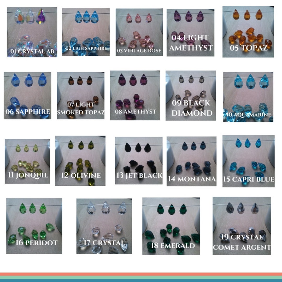 Vintage Swarovski Crystal Drops 15x9 MM Fancy Crystal Drops 6 Pieces - Etsy