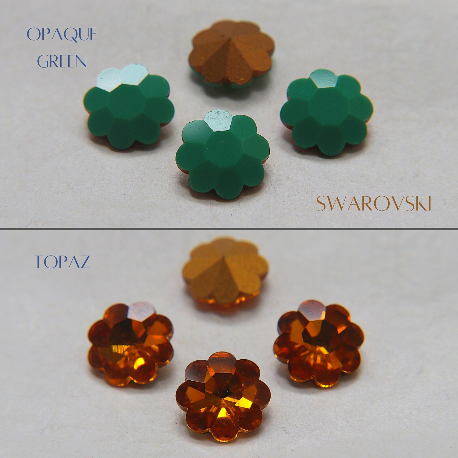 14 Mm Swarovski Vintage Flower Stones (2 Colours) Rhinestones 2/6/12/36 ...