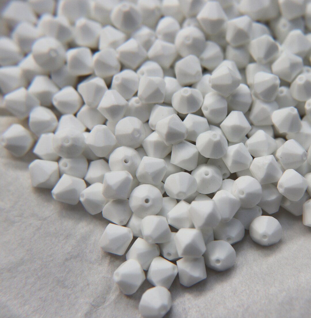 8mm Matt Chalk White Swarovski Bicone Beads, Jewelry Making Supplies - Etsy