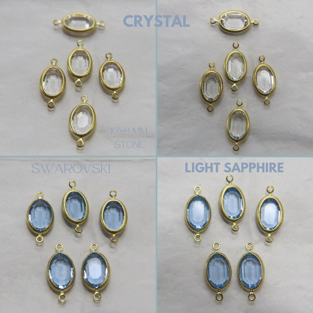 Vintage Swarovski Channel Rhinestone Connectors, Two Loops Beautiful ...