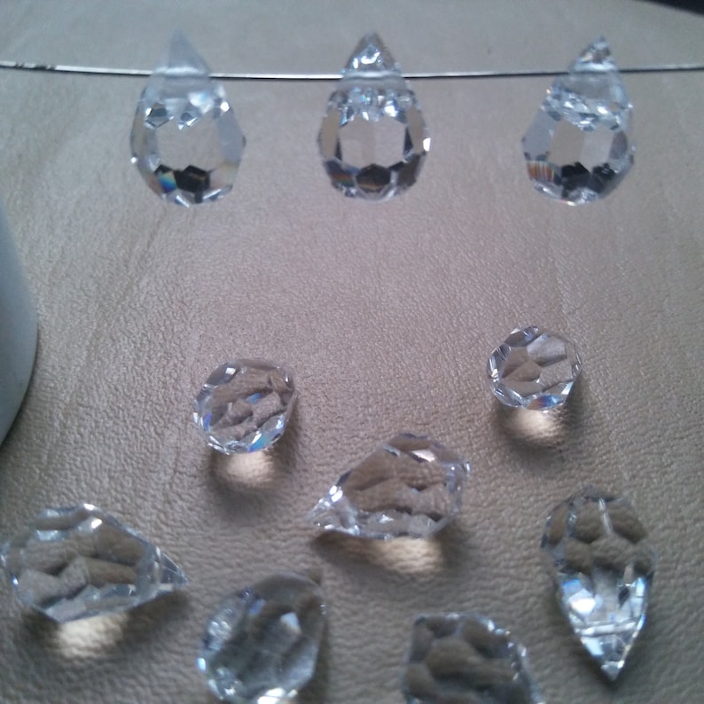 Vintage Swarovski crystal Drops 12 x 20 MM Fancy Crystal drops | Etsy