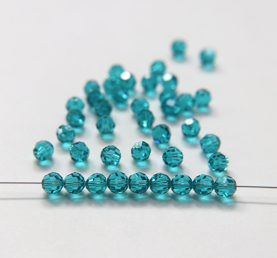 6mm Swarovski Elements Article 5000 Blue Zircon Faceted Round Beads Jewelry Making Ornament - Etsy