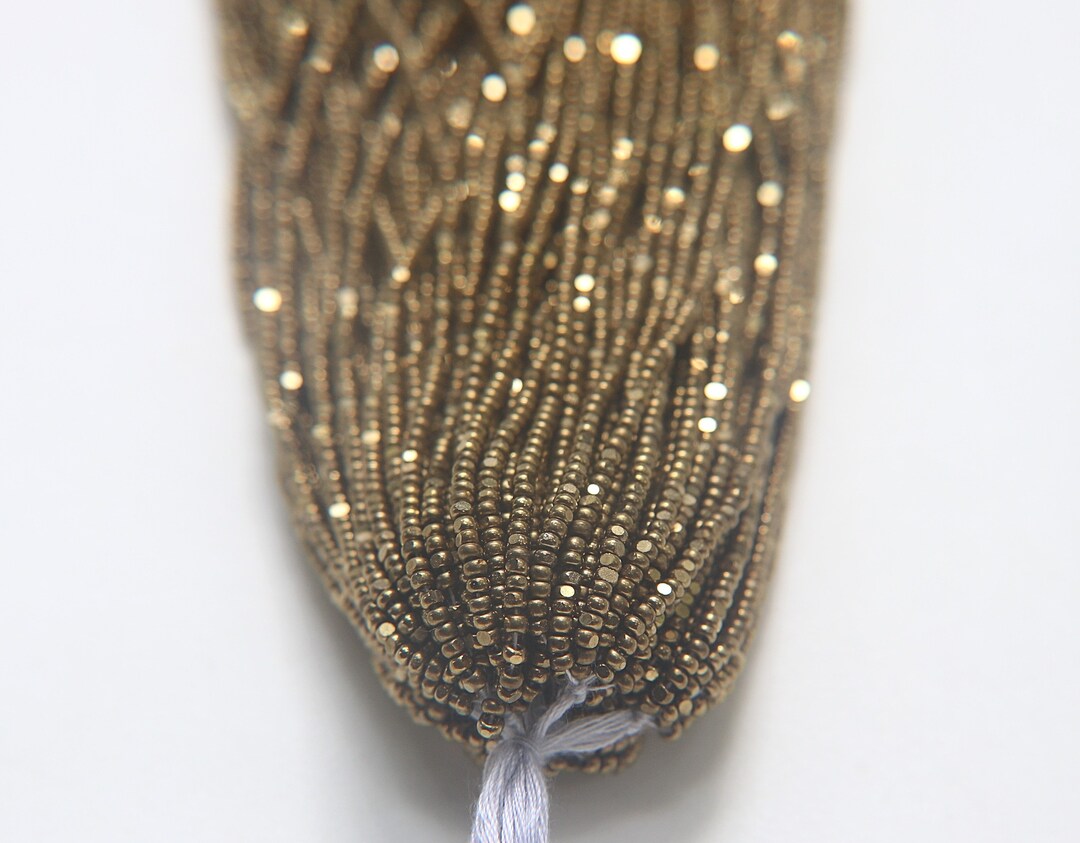 11/0 Hanks Charlotte Cut Beads Light Dorado Glass Beads Native Jewelry ...