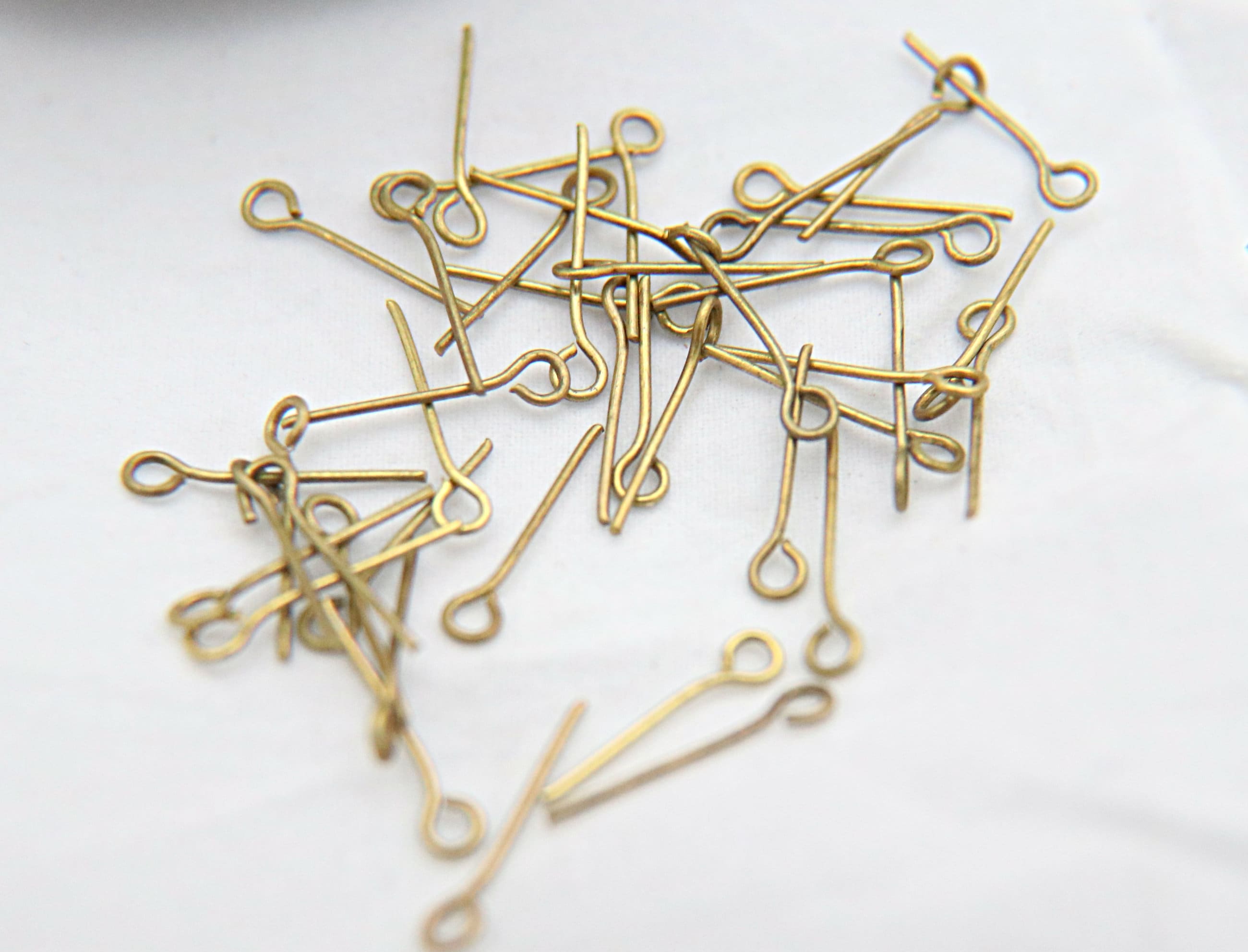 25/16 Mm Eye Pins Brass Pins Short Eye Pins Brass Tone Eye | Etsy