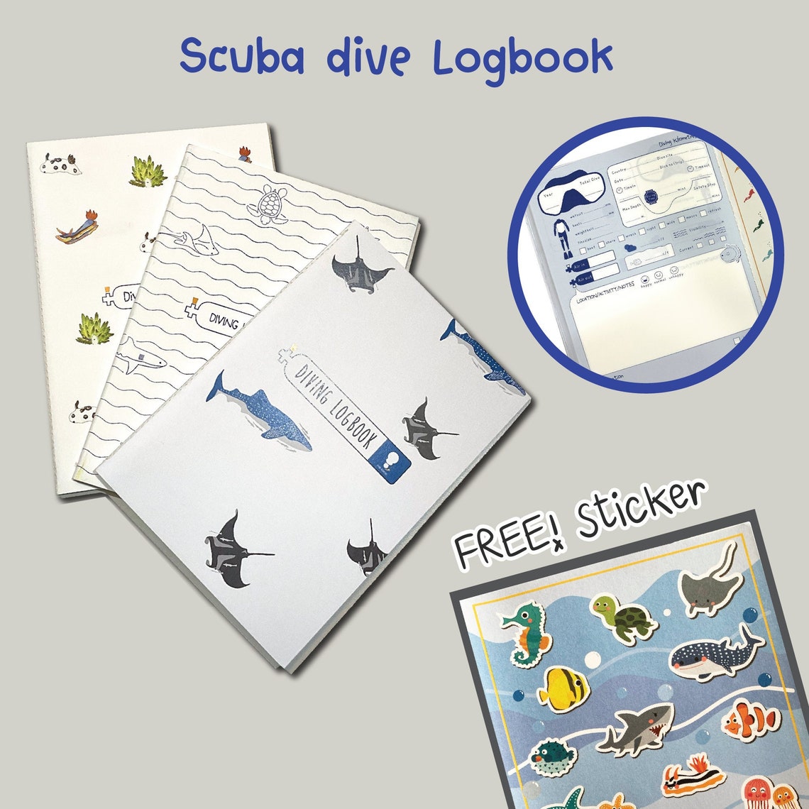 A Scuba Diving Logbook With 52 Diving Log Pages. Easy to Use - Etsy