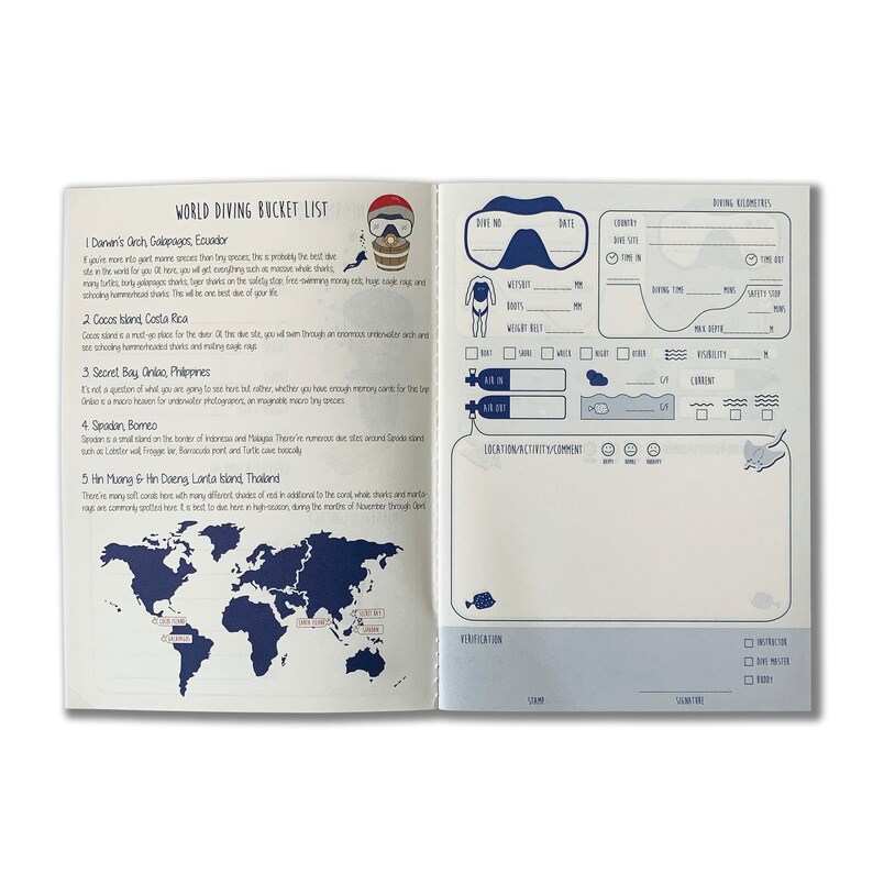 A Scuba Diving Logbook With 52 Diving Log Pages. Easy to Use and Bring ...