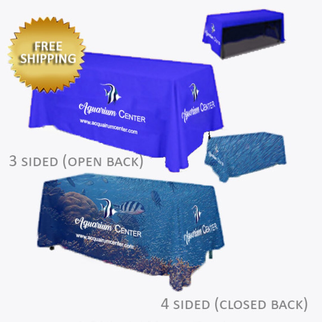 Table Custom Cloth With Logo, Event Table Cloth for Expos, Company Logo ...
