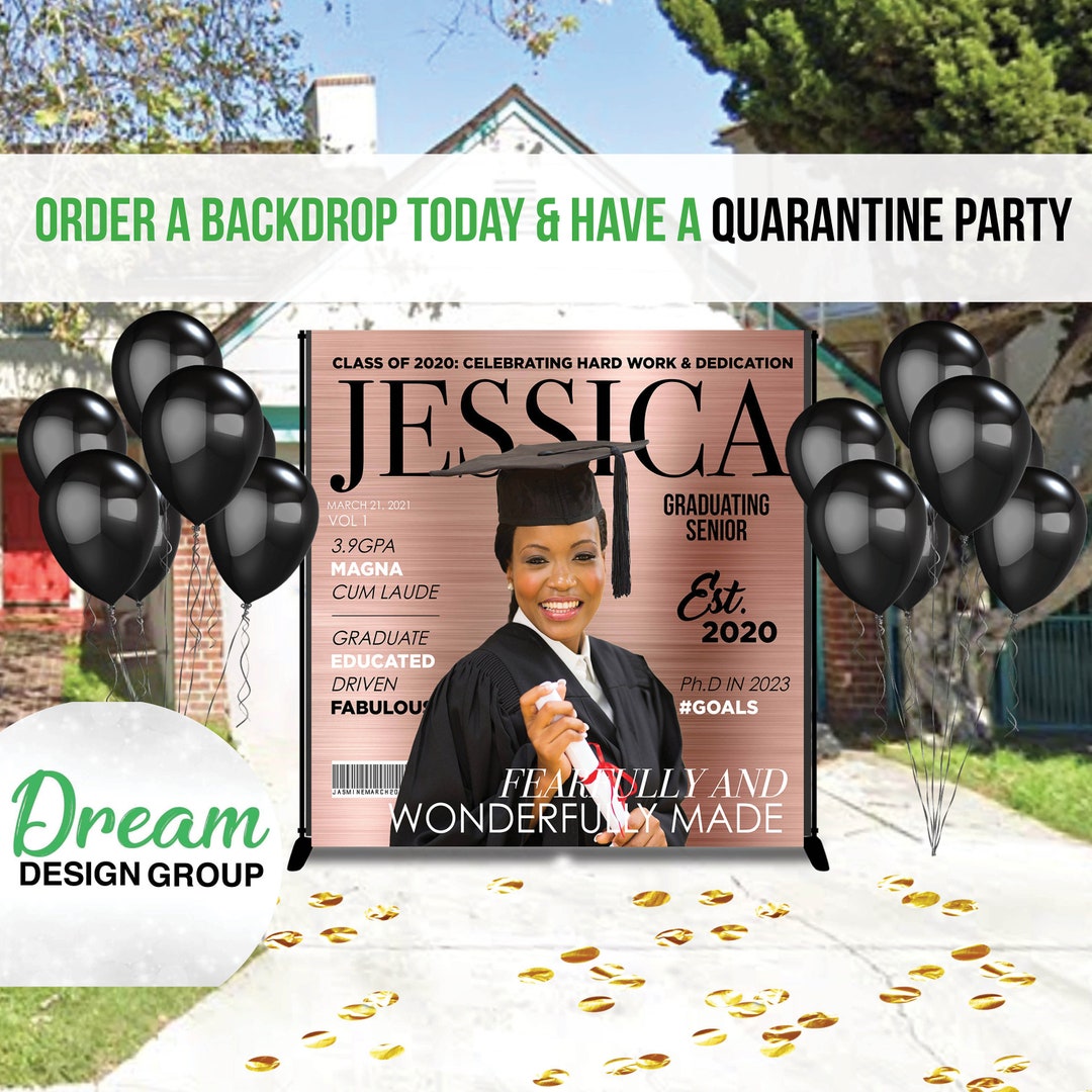 Graduation Backdrop, Graduation Step and Repeat, Quarantine Ideas ...