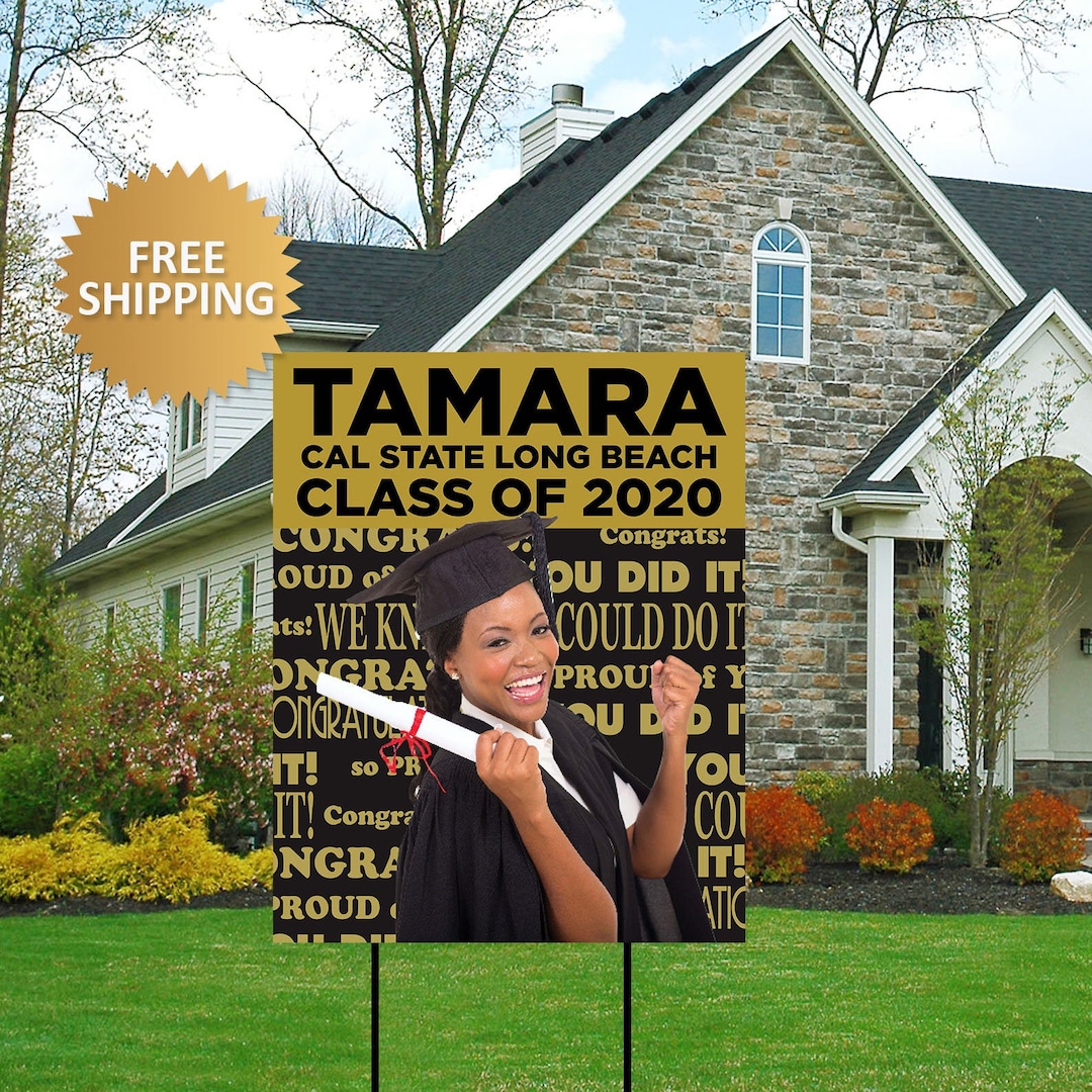 Class of 2020 Graduation Photo Yard Sign, Graduation Photo Yard Sign ...