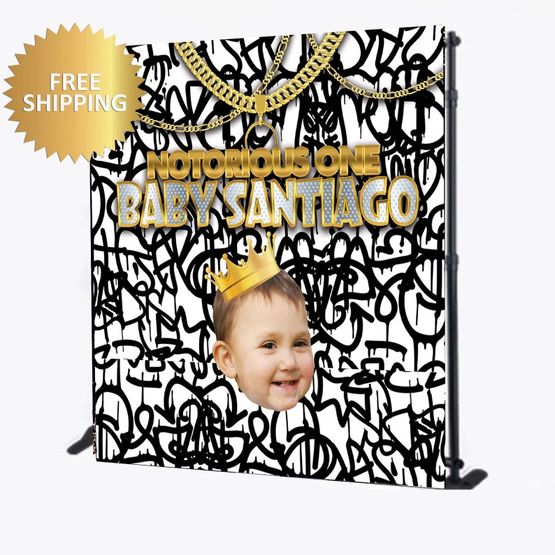 Notorious One Backdrop Notorious One Step and Repeat 1st - Etsy