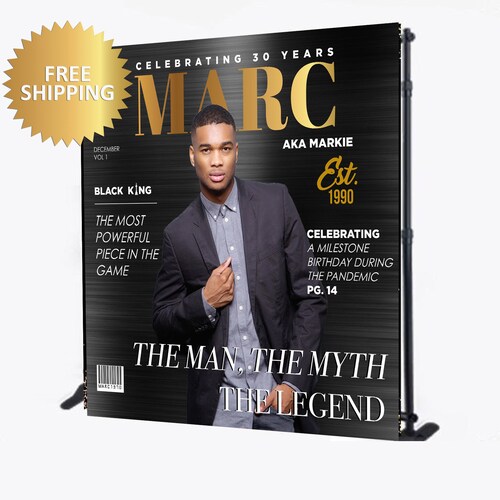 Magazine Cover Backdrop Photo Backdrop Custom Photo Birthday - Etsy