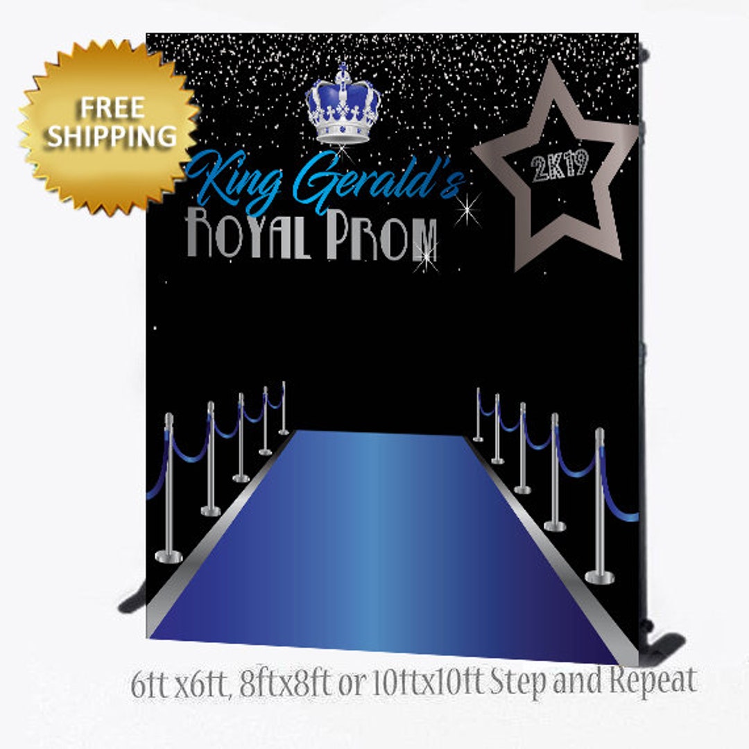 Royalty Backdrop, Red Carpet Step and Repeat, Graduation Backdrop, Prom ...