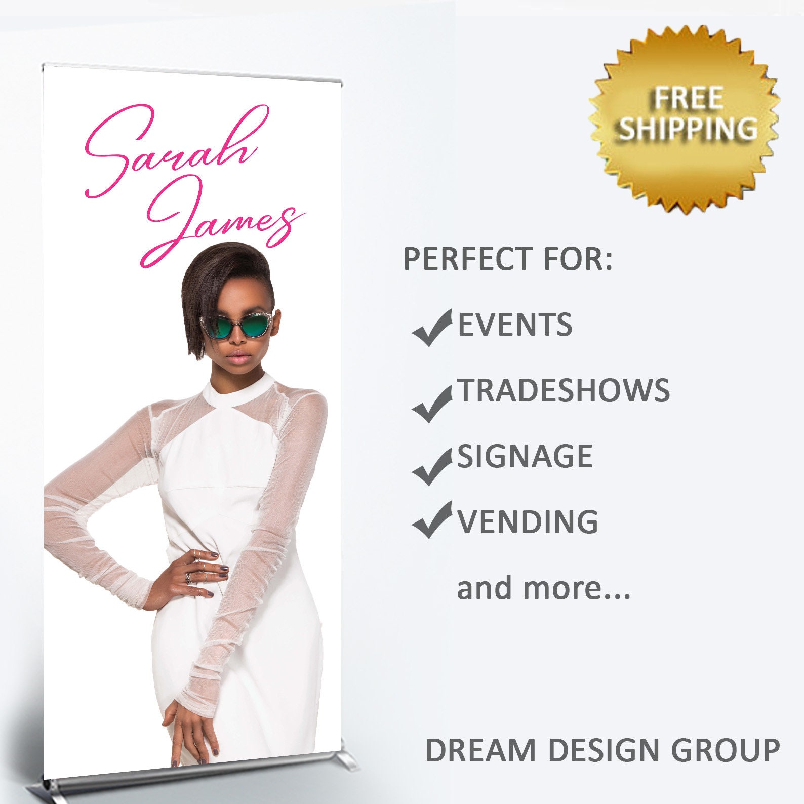 Trade Show Retractable Banner Welcome Sign Retractable - Etsy