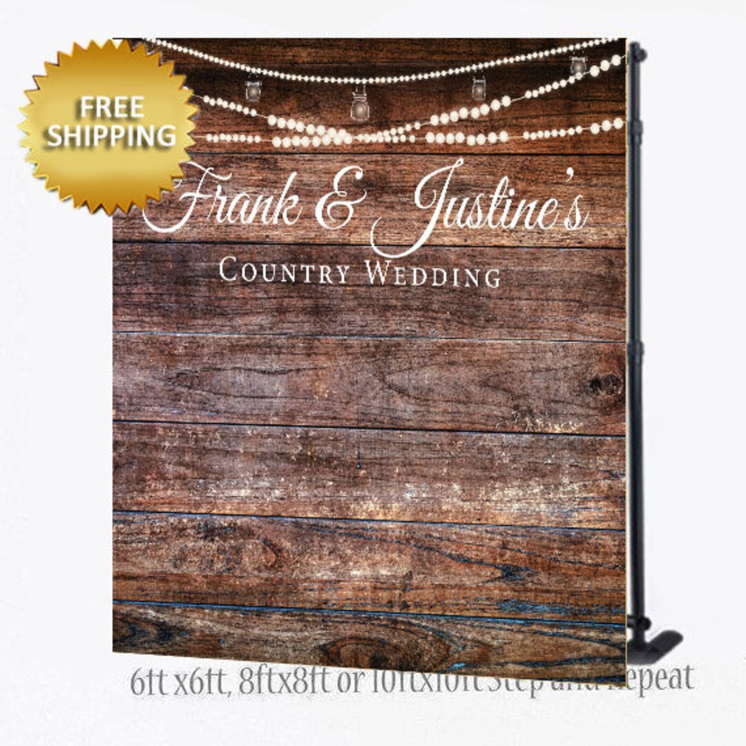 Rustic Step and Repeat Backdrop, Rustic Backdrop, Rustic Wedding ...