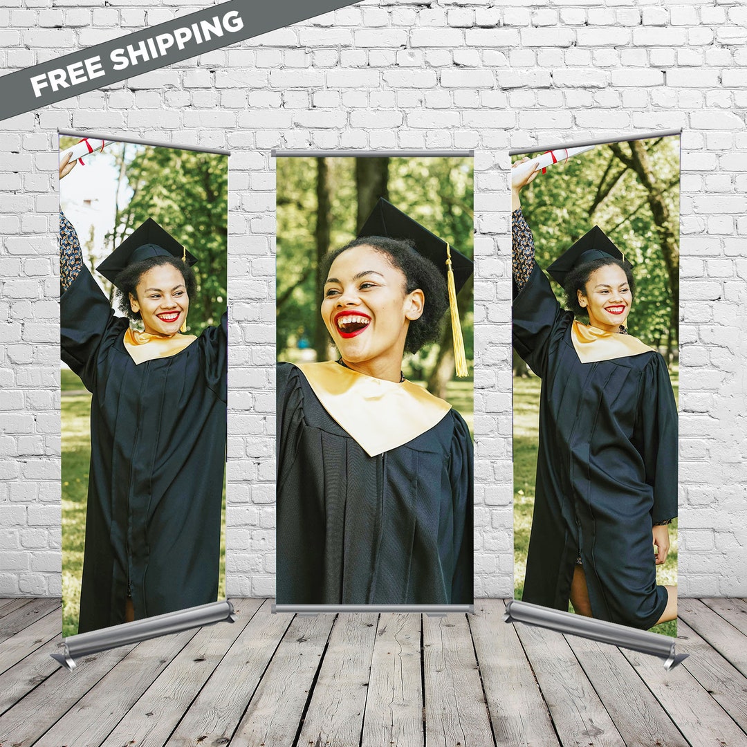 3 Retractable Banners, Graduation Banners,birthday Banners, Prom Send ...