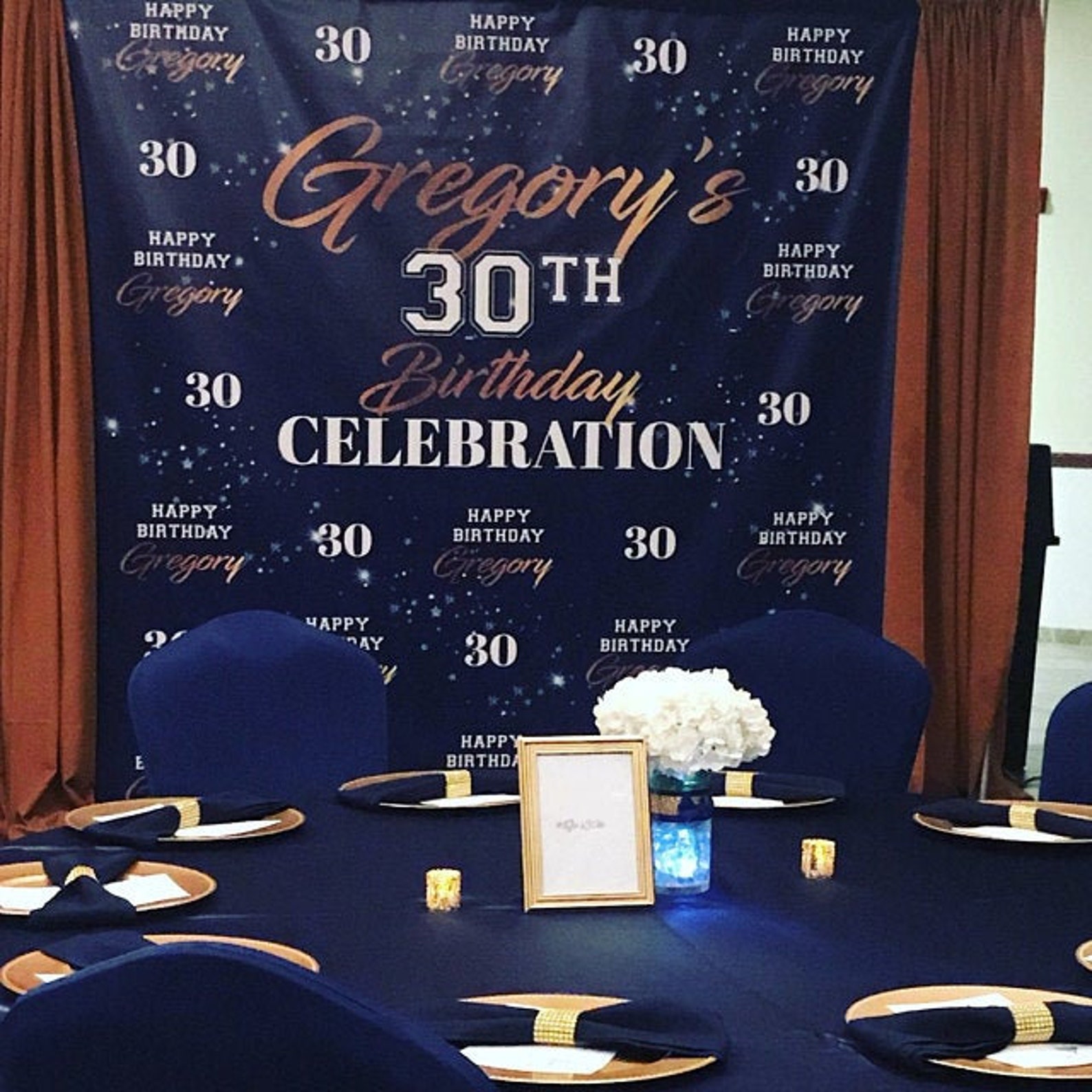 Retirement Step and Repeat Cheers to 30 Years Backdrop Rose | Etsy