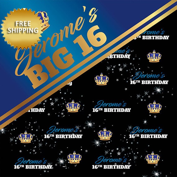 16th Step repeat backdrop Sweet 16 step and repeat Step and | Etsy