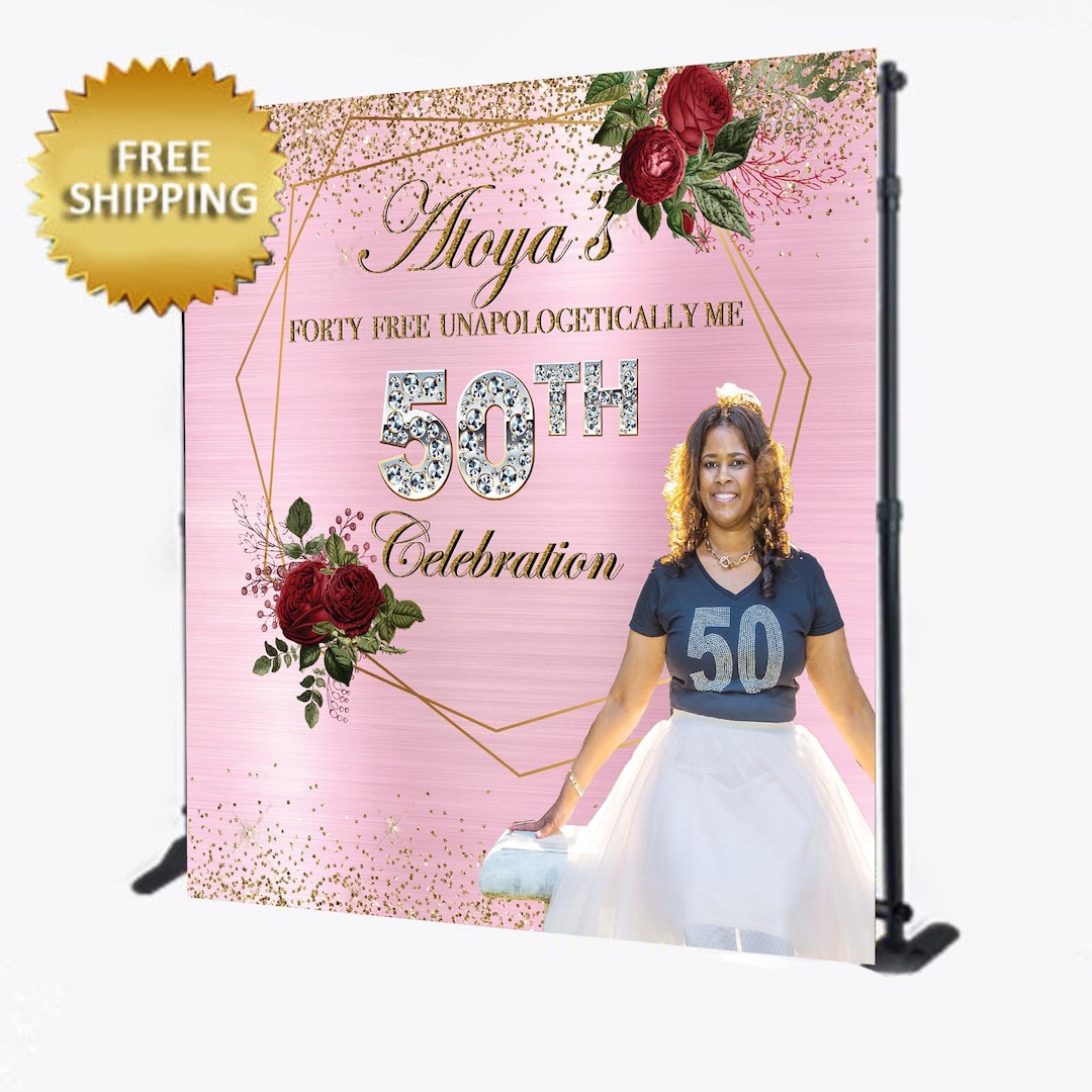 Birthday Backdrop, 50th Birthday Backdrop, 50th Birthday Step and ...