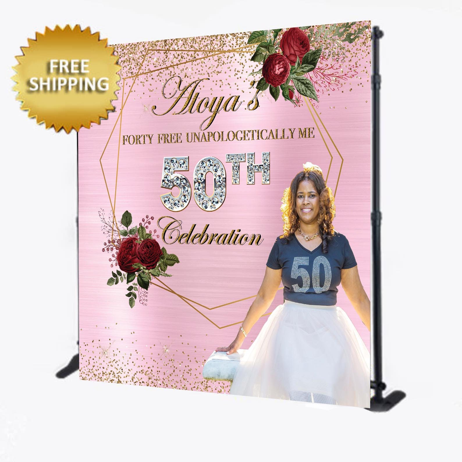 Birthday Backdrop 50th Birthday Backdrop 50th Birthday Step and Repeat ...