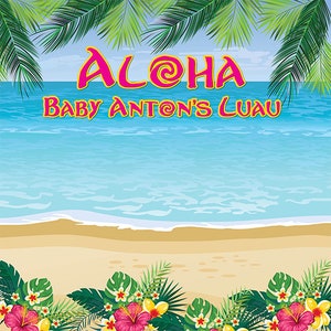 Aloha Photo Booth Backdrop, Hawaii Back Drop, Step and Repeat Backdrop ...