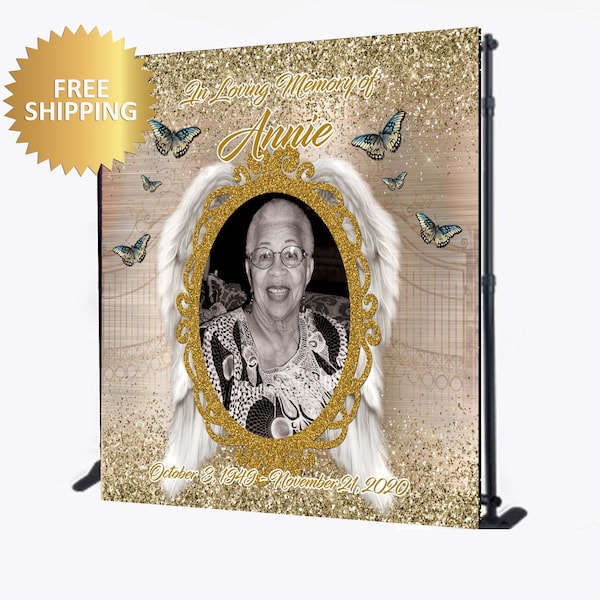 Funeral Backdrop Template - Etsy