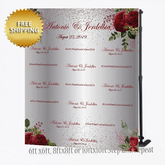 Wedding Step and Repeat Bridal Shower Step and Repeat | Etsy